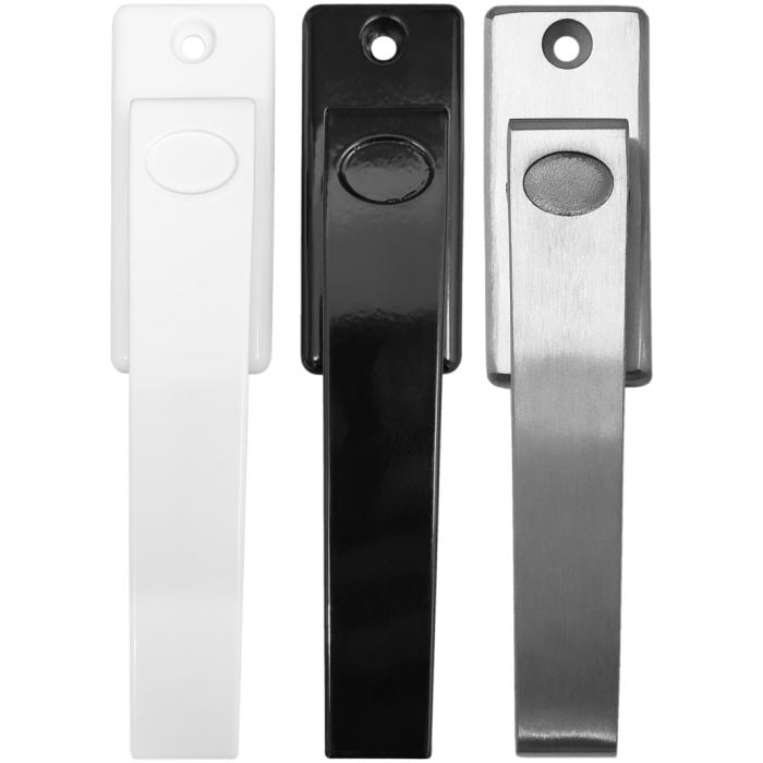 FSD Bi-Fold Door Handle Locking Centrefold Black silver & White